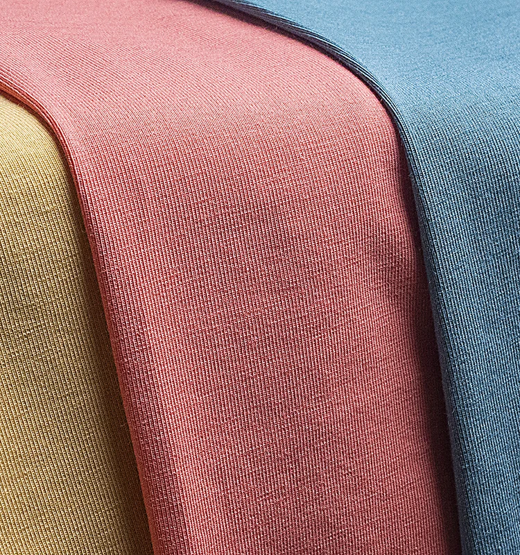 Customizable Color Fabric Dyed 40s 95%cotton 5%spandex 180g Knit Cotton ...