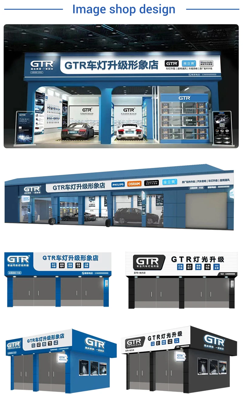 GTR GLA Built in Fan Cooling Universal LED Headlights 40w