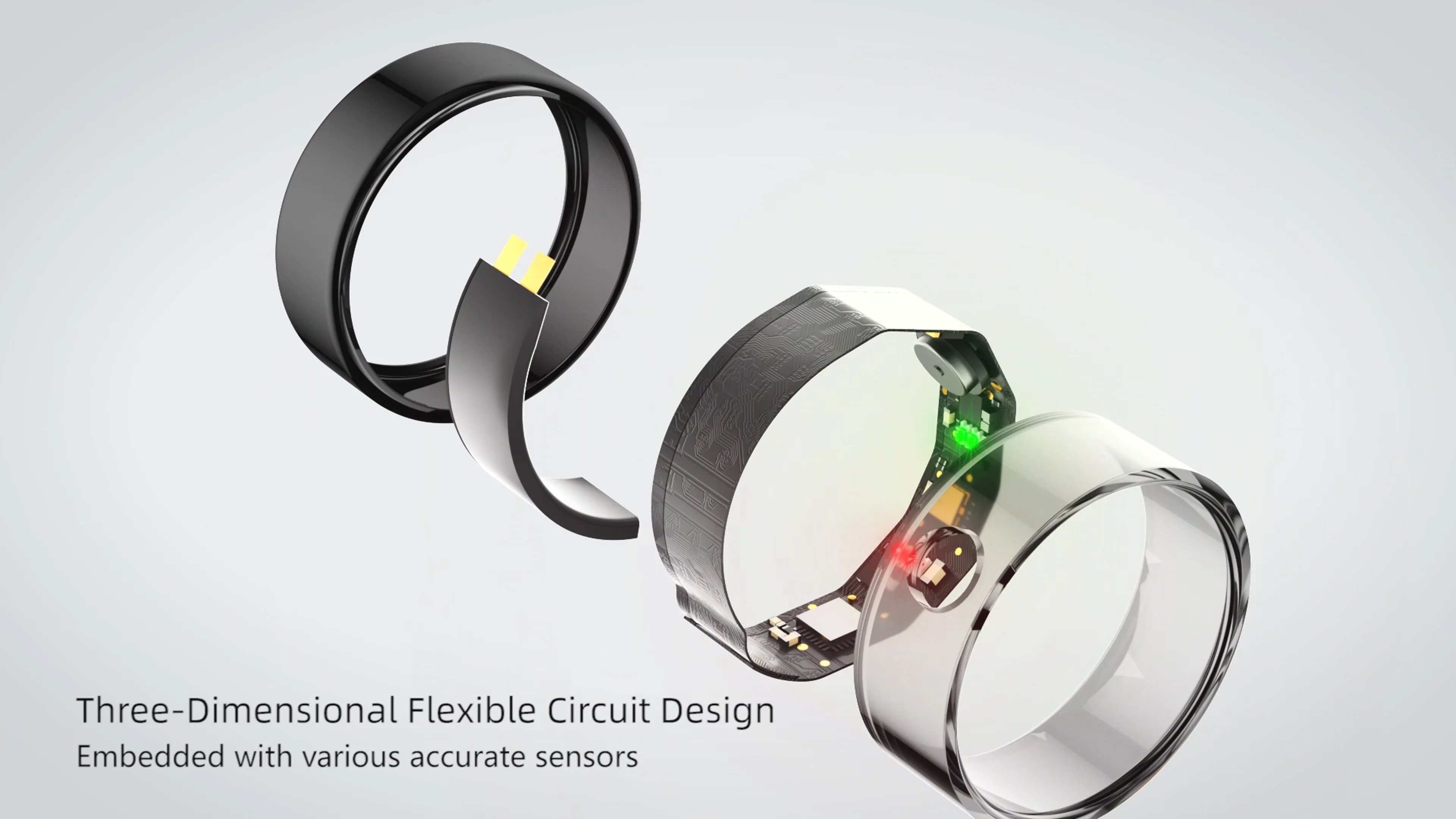 R02 Smart Finger Ring Health Tracker Heart Rate Blood Oxygen Monitoring ...