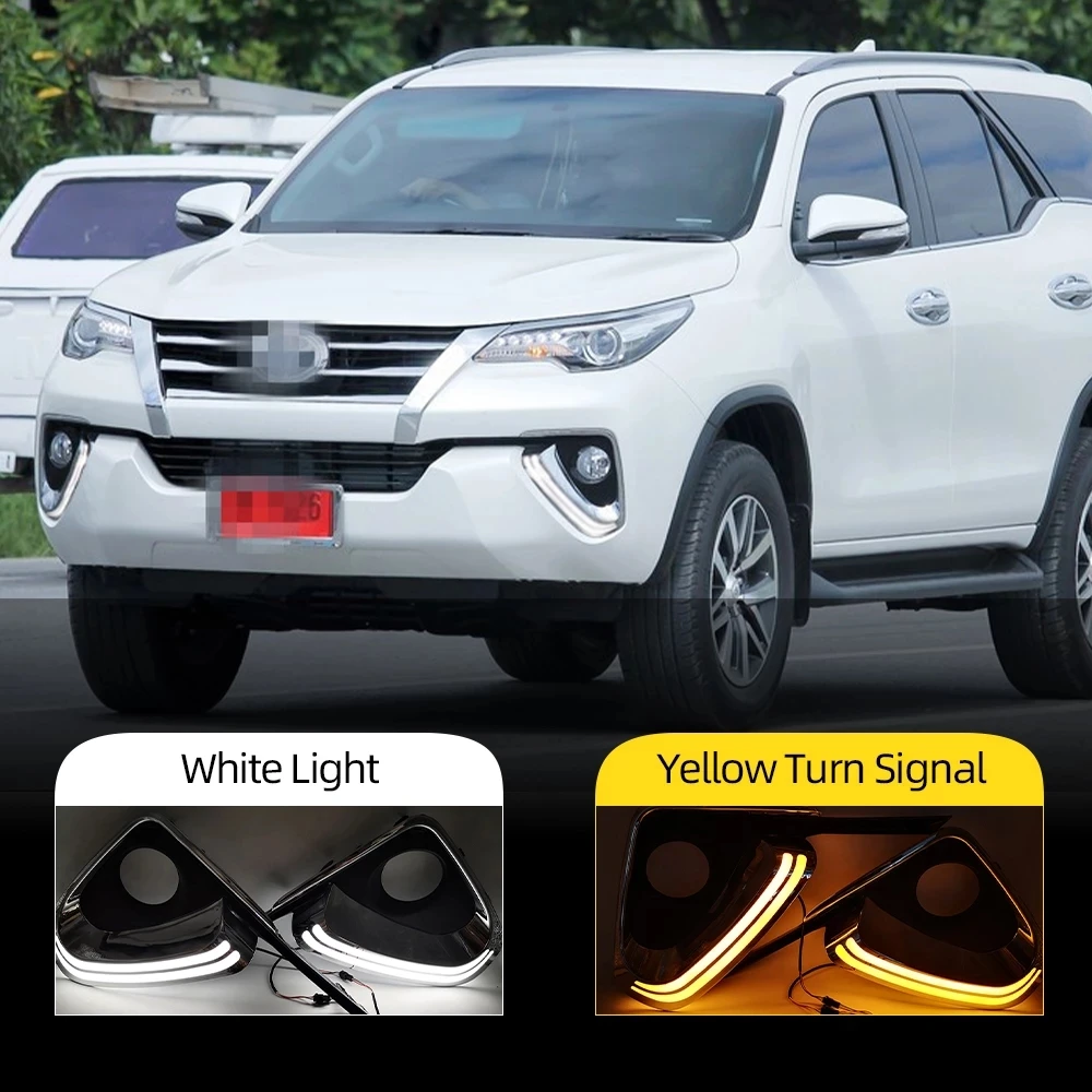 Keen New Design Led Daytime Running Light Drl For Toyota Fortuner 2015 ...