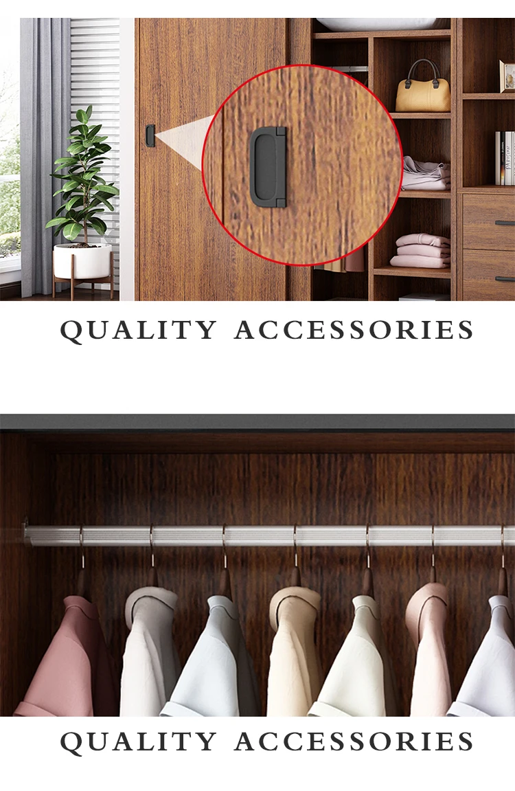 Bedroom Furniture Wardrobe Almirah Lemari Armario Imprint Cabinet 2 ...