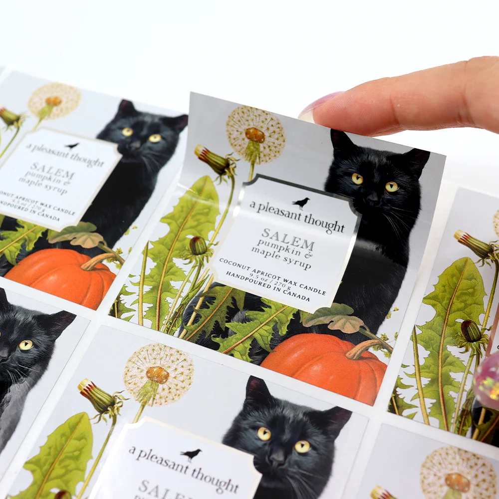 Customized Waterproof Transparent Logo Label Roll