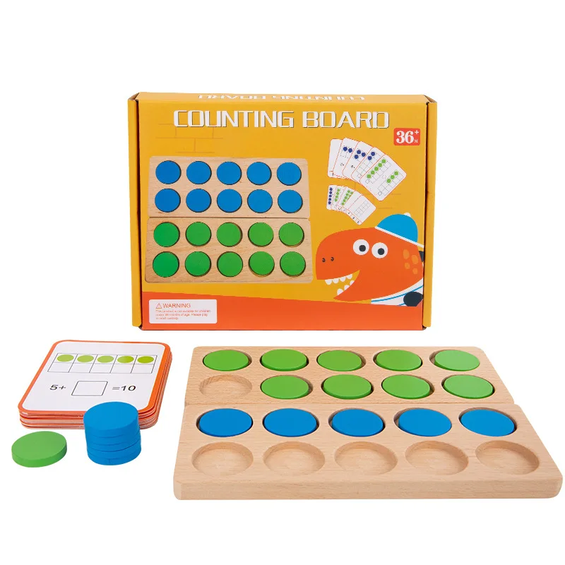 Wooden Ten-frame Math Toys Preschool Math Manipulative Number Sense ...