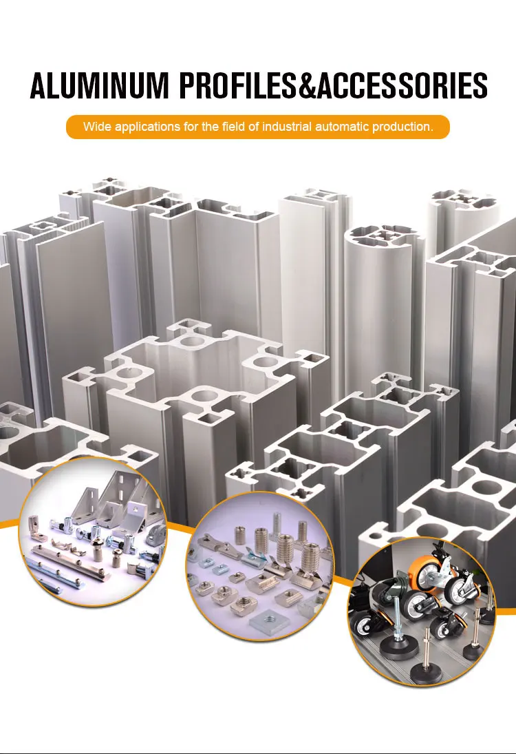 Strut Extrusion Aluminum Assembly System 6063 T Slot Profiles Used In ...