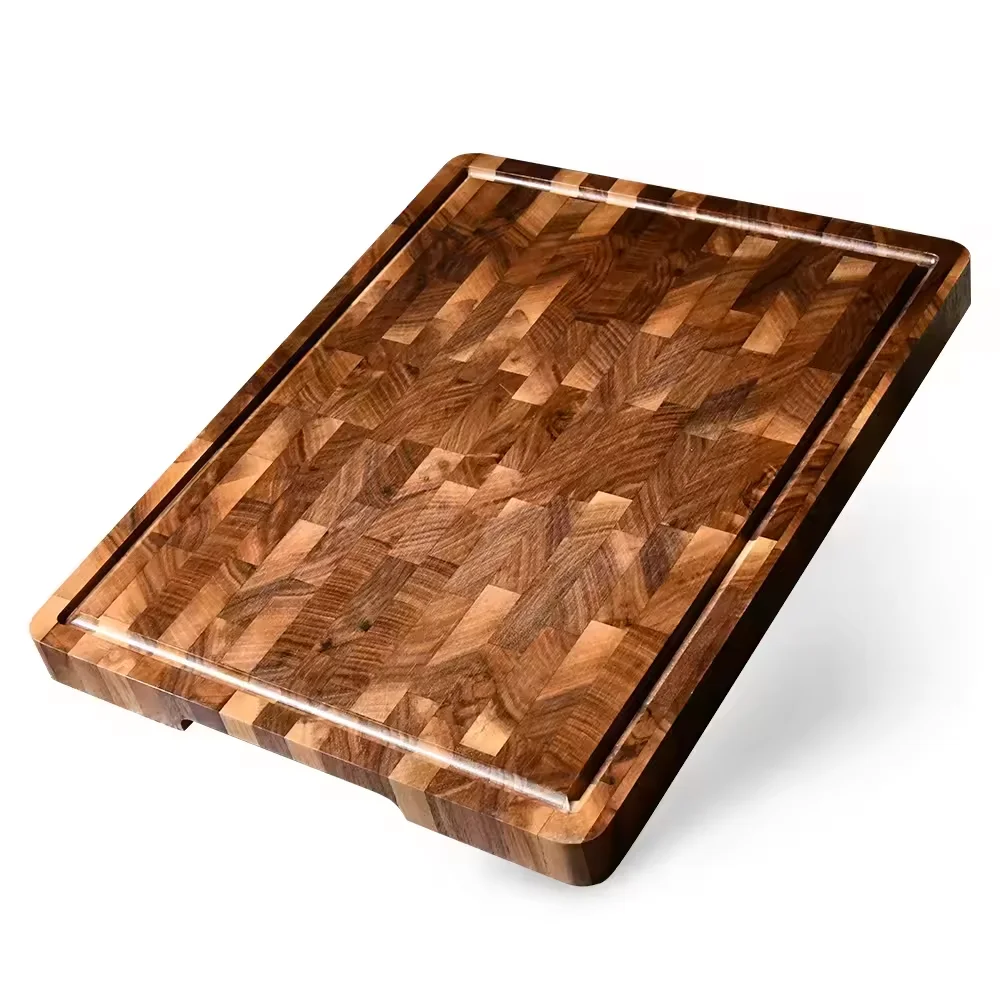 Natural Walnut End Grain Butcher Block Chopping Cutting Board with ...