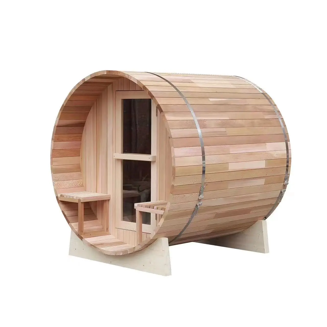 Traiditional Sauna Barrel Outdoor with Harvia Stove Heater