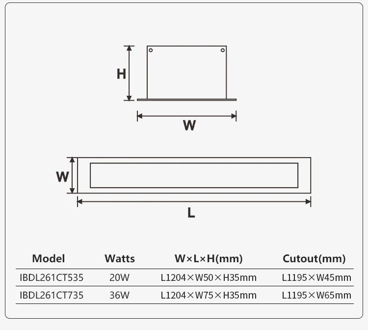 Office Ceiling Recessed Fixture Linear Light 20w 36w Aluminum Led ...