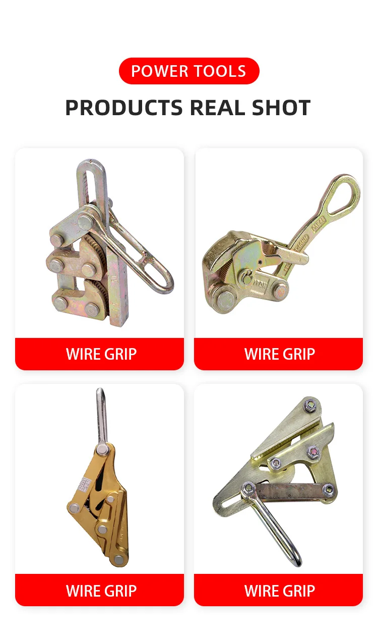 Come Along Wire Gripper Clamp Twisted Grip Ground Cable Laying ...