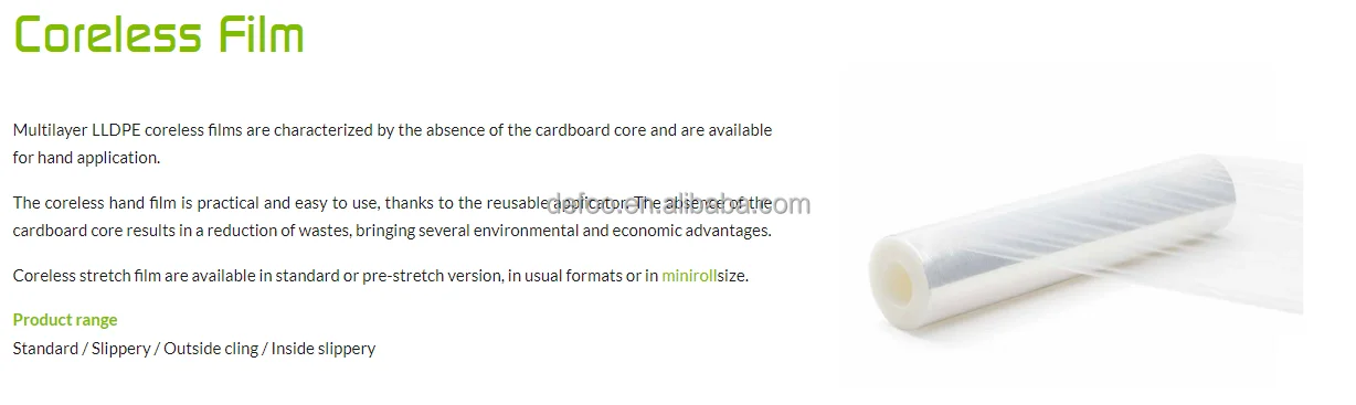 Coreless Stretch Film Wrapper - Defoo - 520*50mm PP Film
