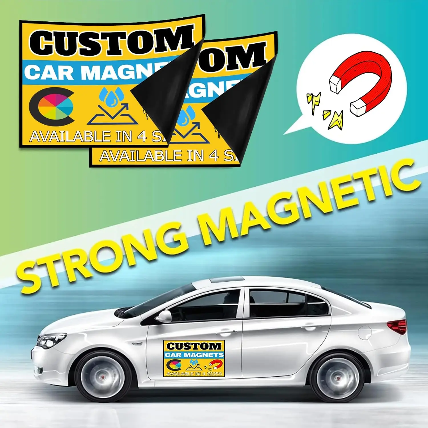 Waterproof Reflective Student Driver Sign Vehicle Bumper Magnet Sticker ...