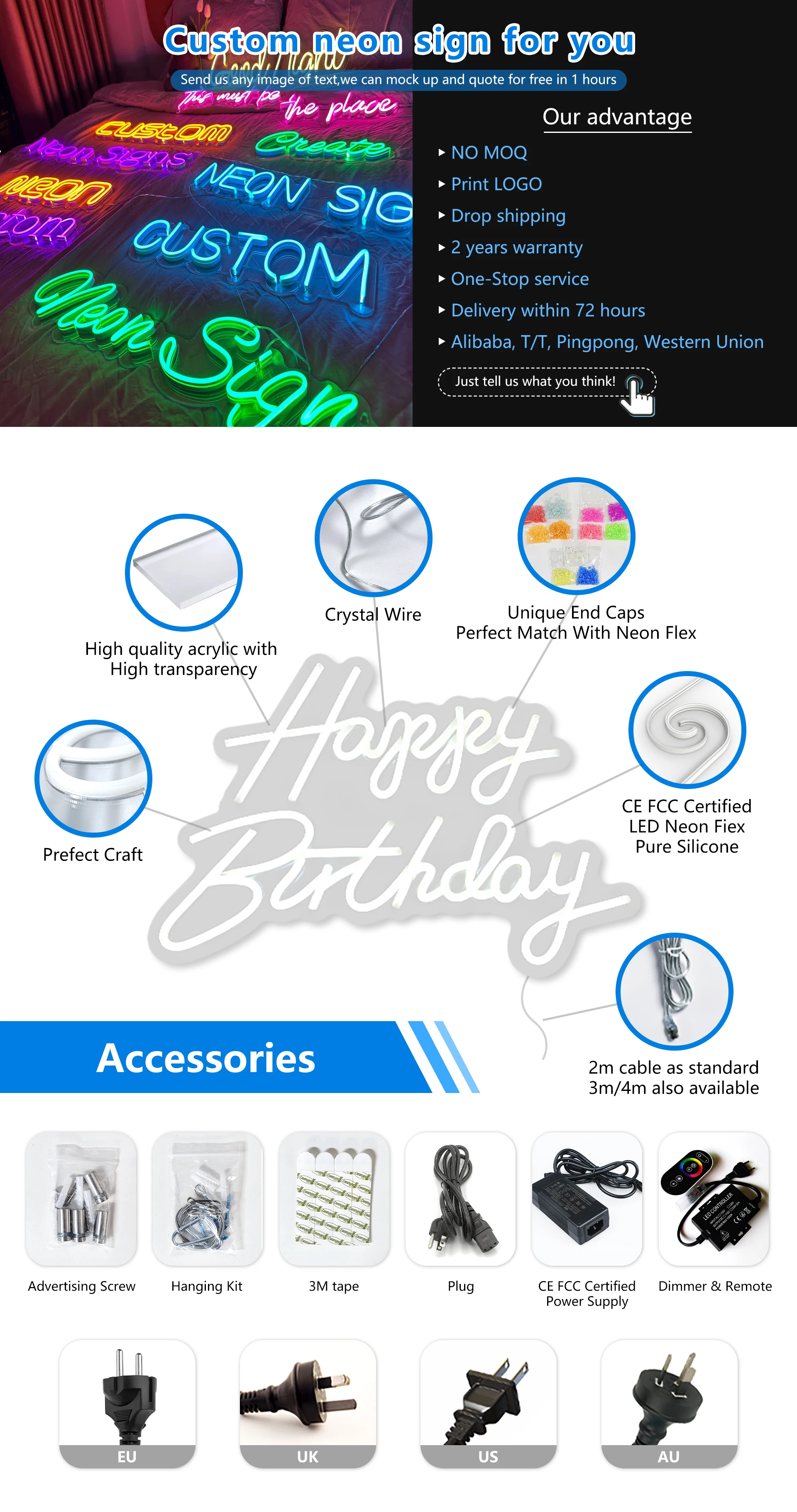 Custom LED Neon Lights for Business & Events - Free Design