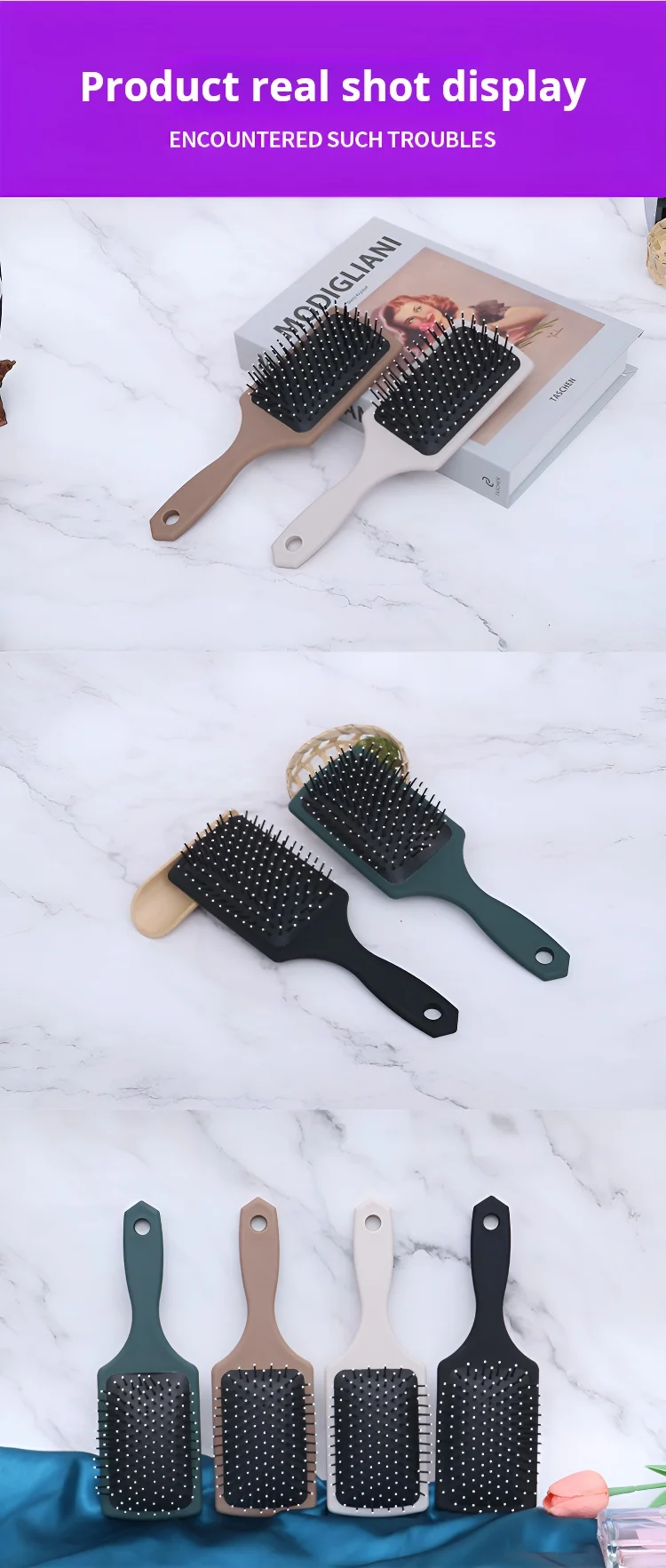 Large Comb For Straight Hair Curly Hair Styling Comb Plastic Air Bag ...