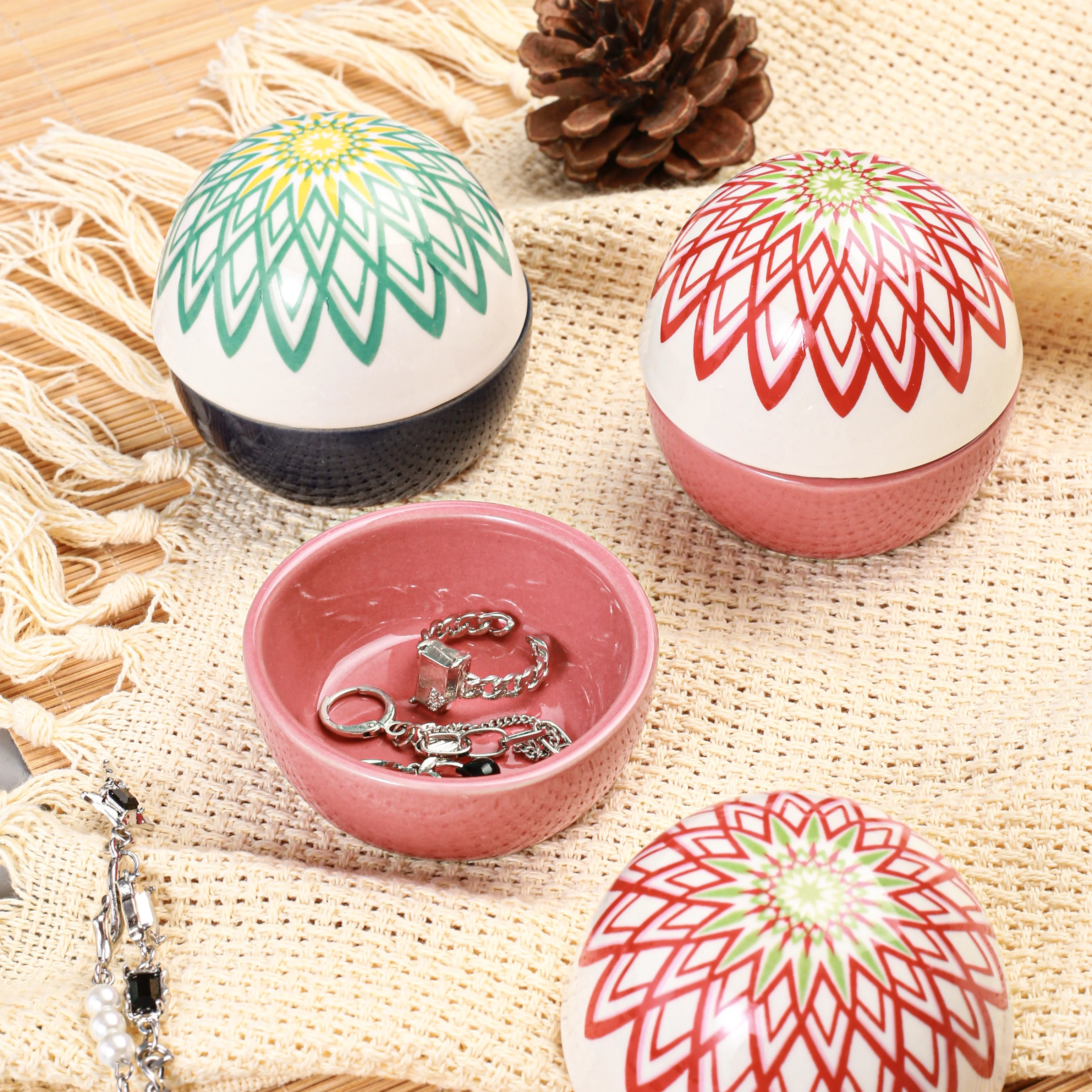 Ceramics Jewelry Storage Box Small Jewelry Plate Jewelry Holder Simple ...