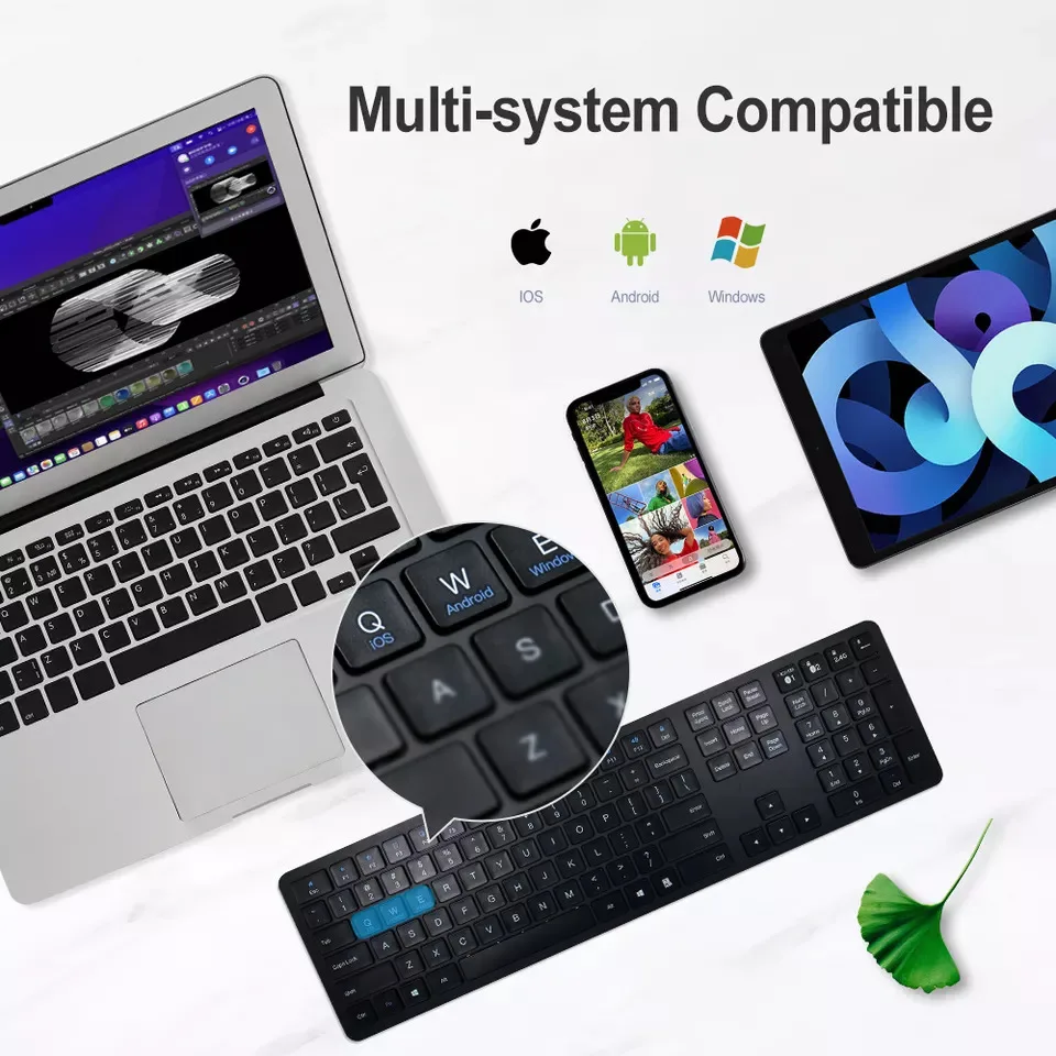 Custom Full Size Wireless Keyboard - Ergonomic & Multilingual