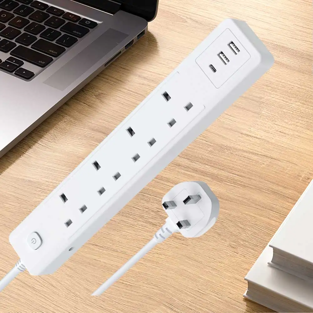 Oswell Desk Pd30w Uk Socket Fire-retardant Power Outlet 6.6 Ft ...