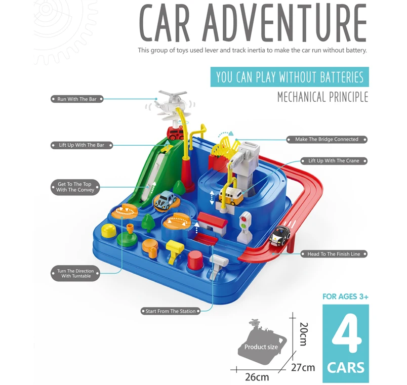 City Rescue Preschool Educational Toy Vehicle Puzzle Car Track Playsets ...