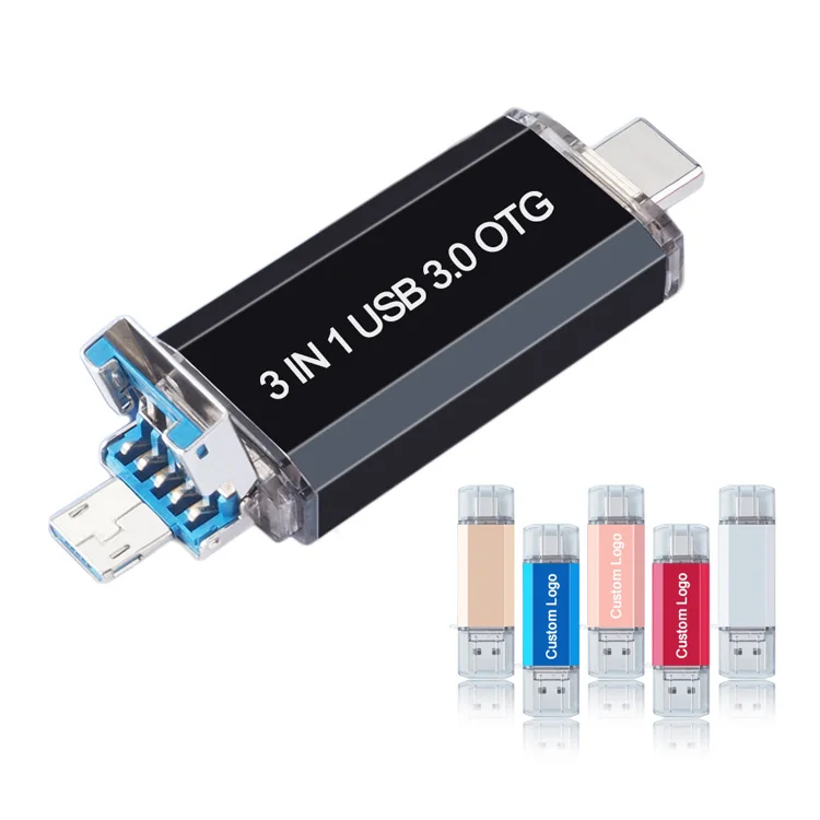 3.0 Interface 512GB 3 in 1 OTG USB for TYPE C / Android Smart Phone ...