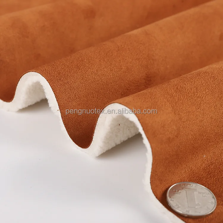 500-650GSM Micro Fleece Suede Bonded with Sherpa Fabric