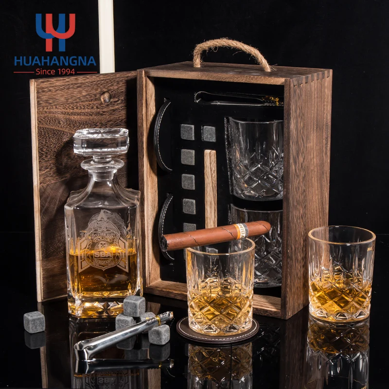 Custom Logo Portable Old Fashioned Bourbon Whisky Glass Gift Set 10oz ...