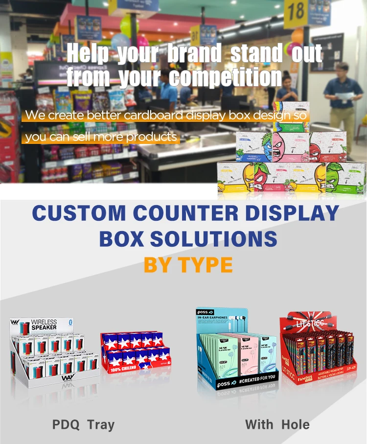 Eco-friendly Cardboard Candy Display Boxes for Supermarkets