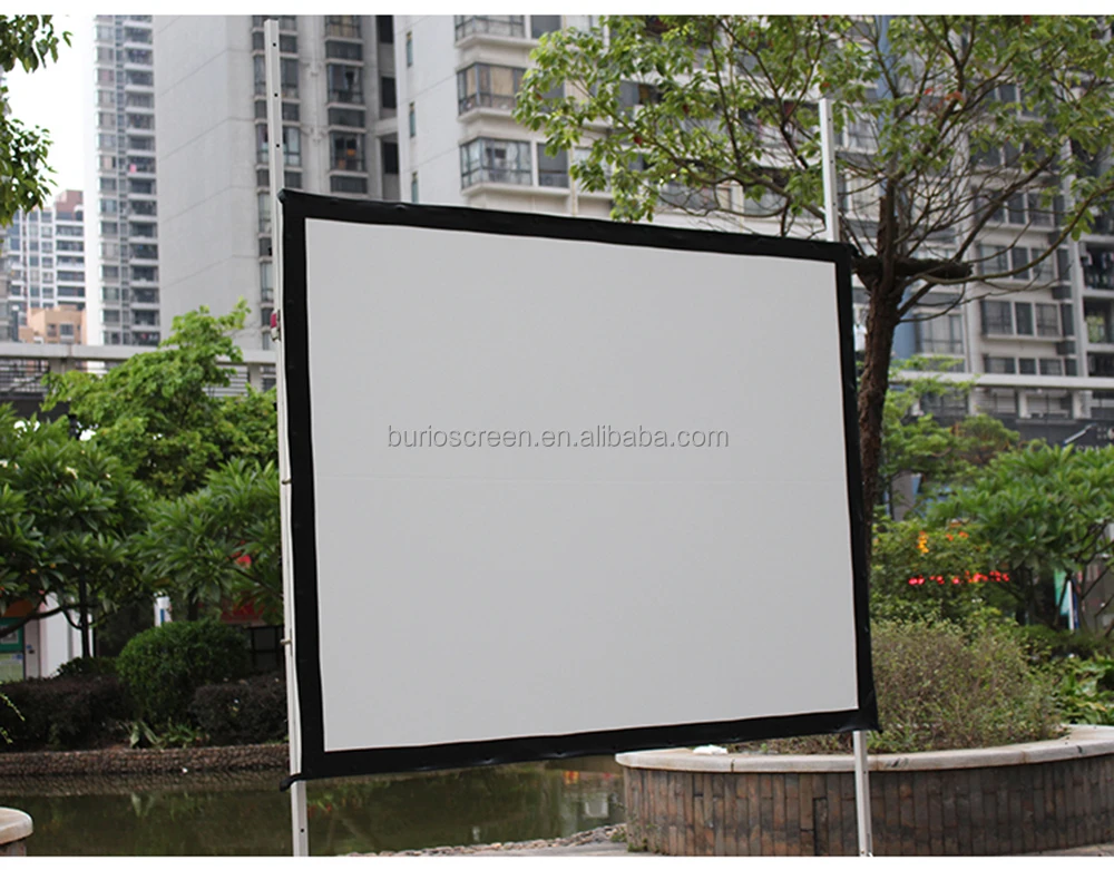 10x6ft Fast Fold Screen Floor Stand Outdoor Easy Folding Projector ...