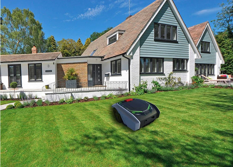 Intelligent Satellite Navigation Lawn Mower Robot for Large Lawns