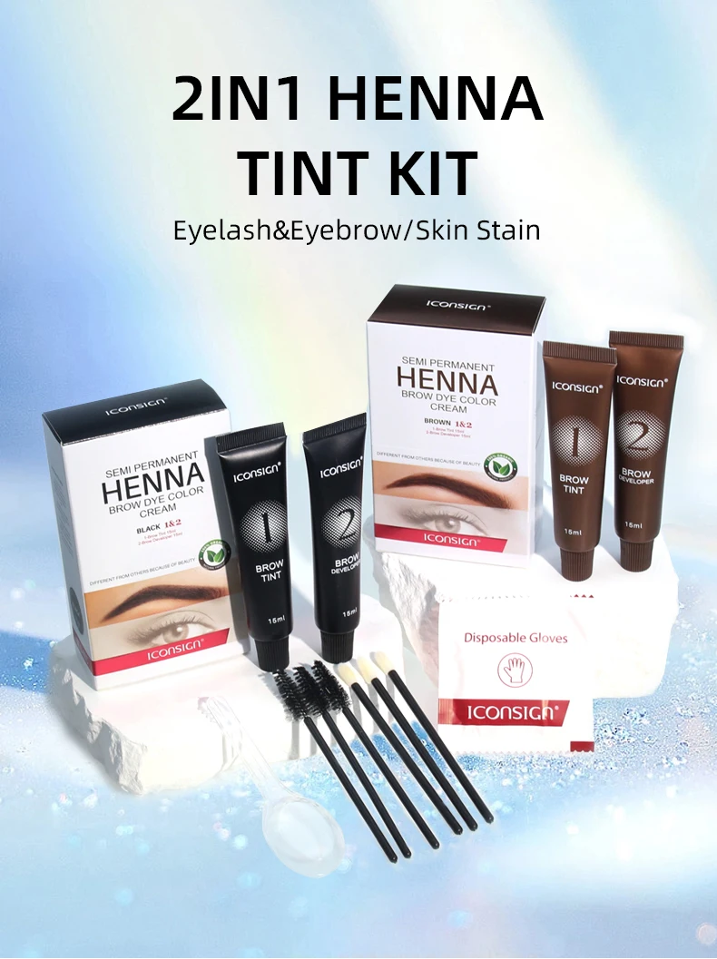 Waterproof Eyebrow Tint Long Lasting Henna Brow Tint Dye Henna For ...