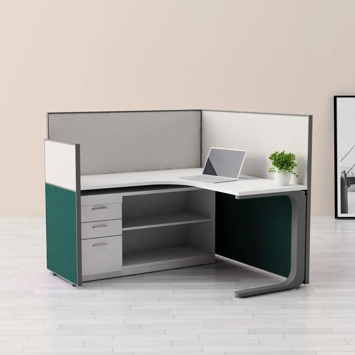 iULTRA L shape office furniture workstation executive desk home working ...