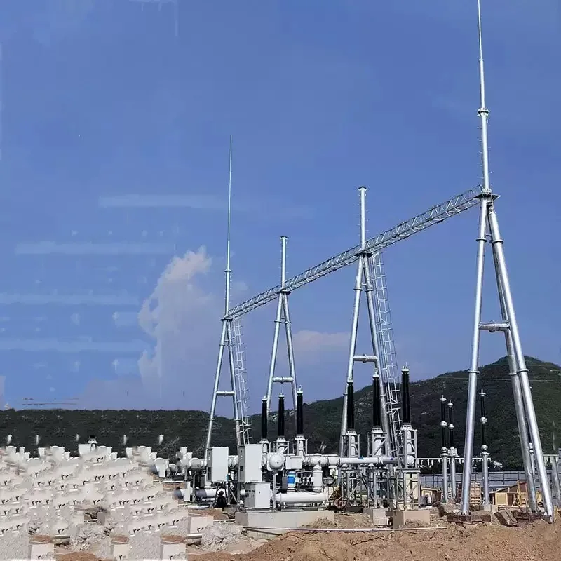 Galvanized Tubular Steel Structure for Substation Telecommunication ...