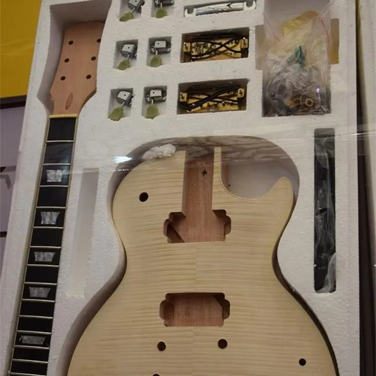 Diy Unpainted Unfinished Electric Guitar Kits With All Hardwares Oem ...