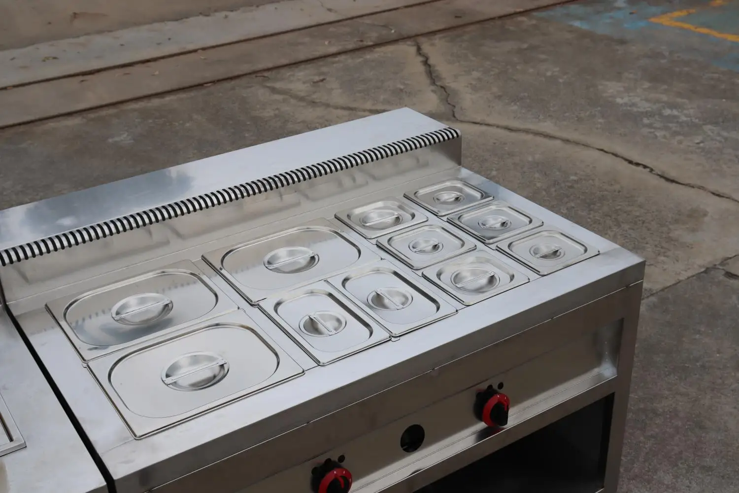 Fast Food Restaurant Equipment Free Standing Buffet Gas Bain Marie Food ...