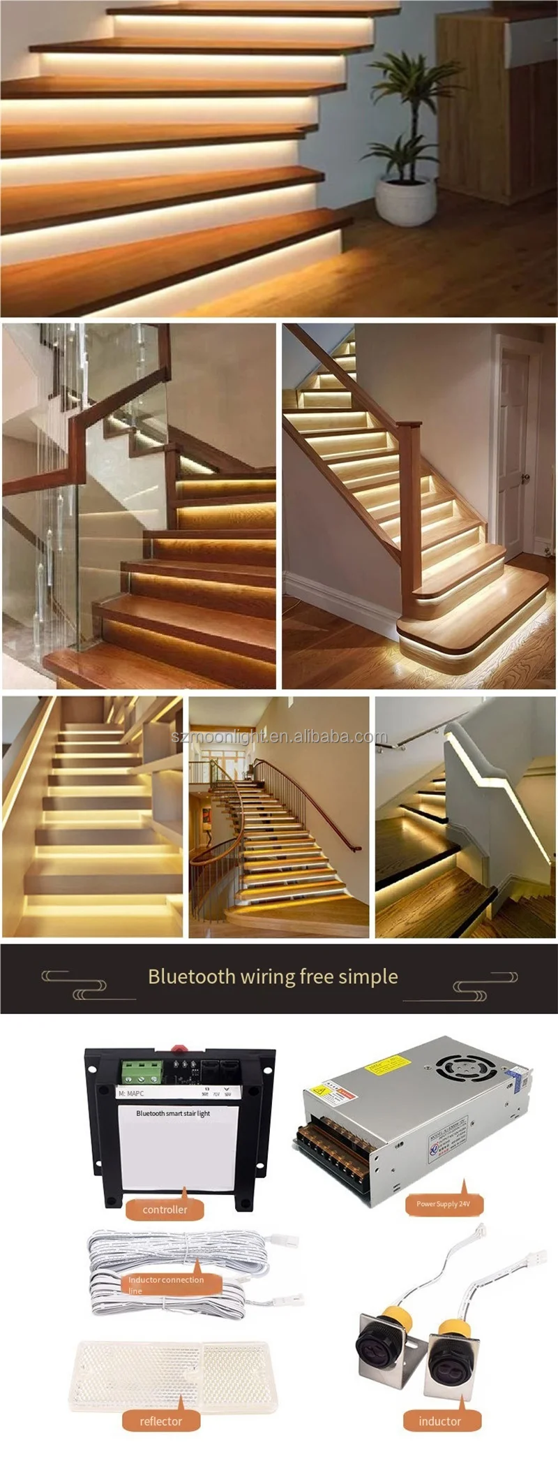 Smart Stair Step Light PIR Motion Sensor LED Indoor Outdoor Waterproof ...