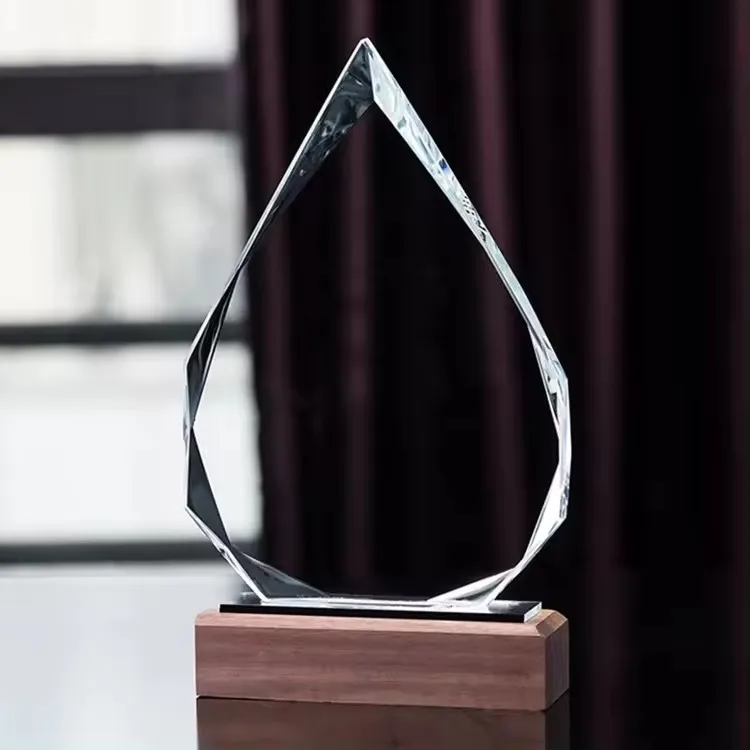 Blank Awards Crystal Trophy With Wooden Base| Alibaba.com