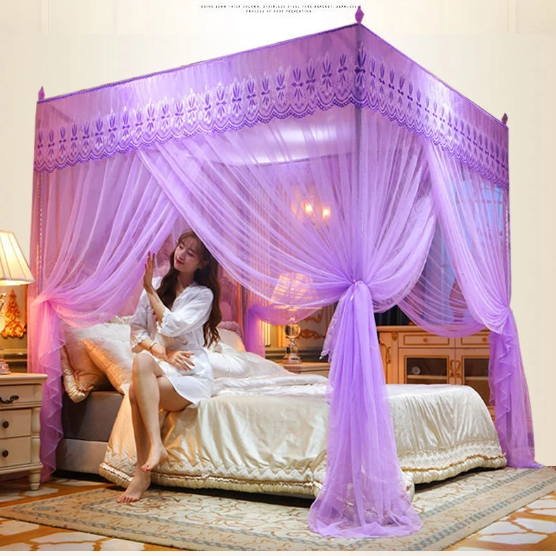 Luxury Double Bed Retractable Princess Canopy Royal Bedroom Bed Mosquito Net For All Sizes Bed ...