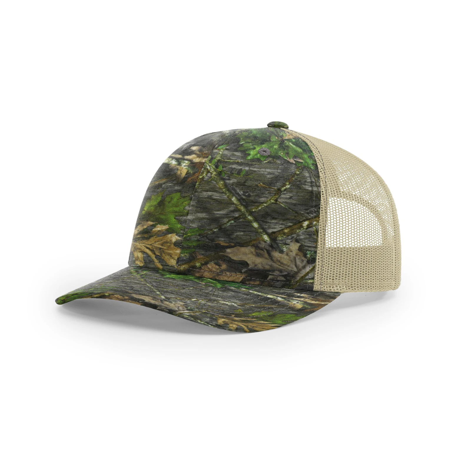 6 Panel Curved Bill Custom Camo Baseball Caps Cotton Camouflage Mesh ...