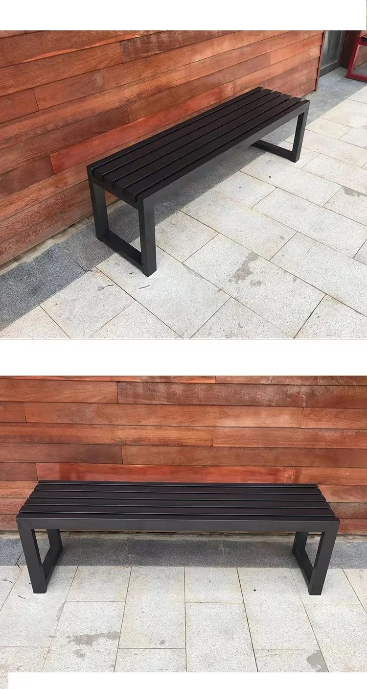 All Galvanized Steel Park Chair Outdoor Bench Shopping Mall Rest Bench ...