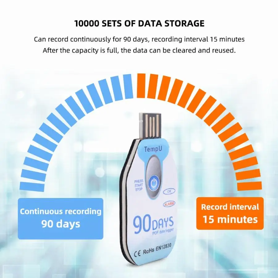 One-time Use Usb Data Logger Temperature Recorder Instrument - Buy ...