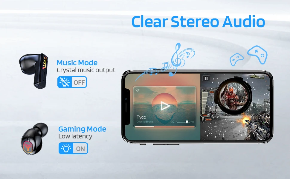 M60 TWS Wireless in-Ear Earphones - IPX4 Waterproof & ANC