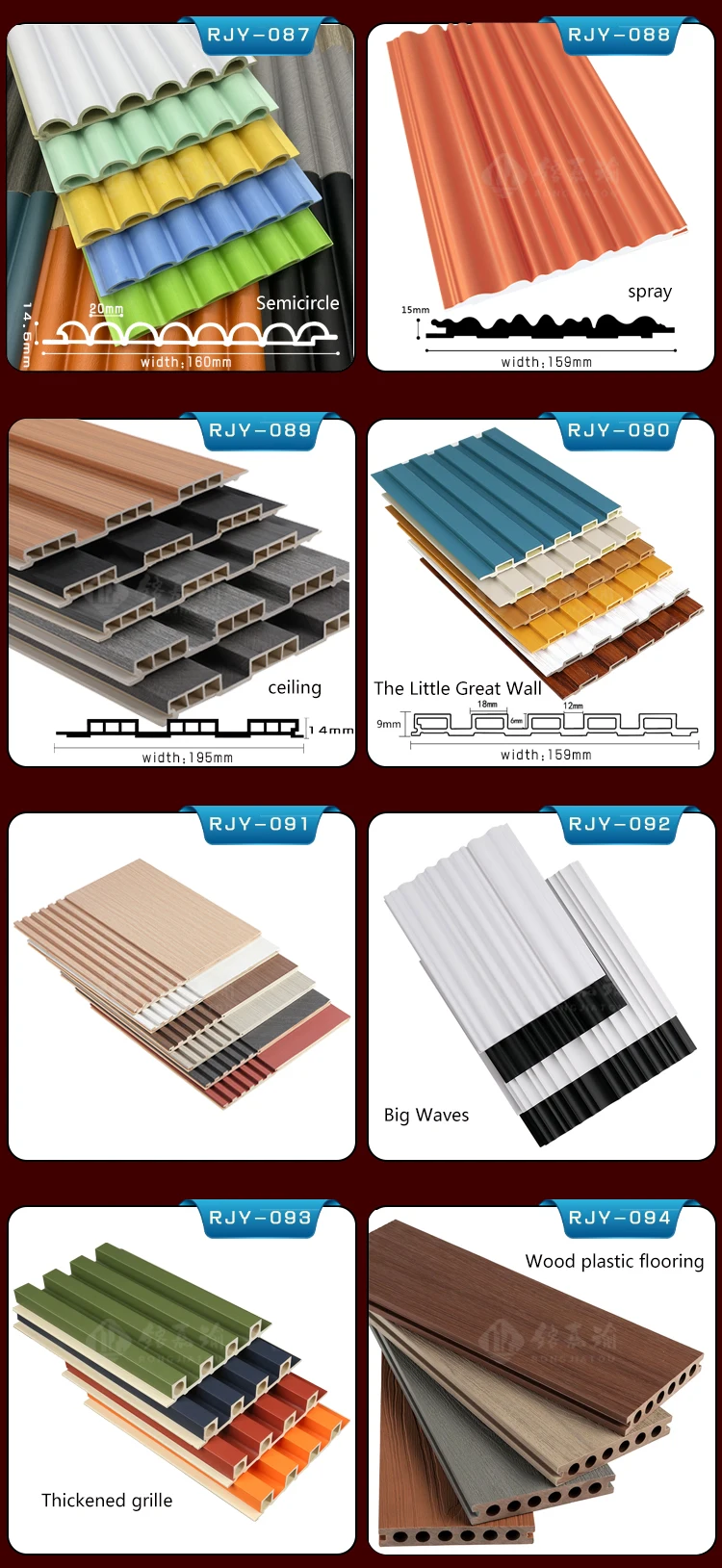 Fluted 3d Wallpaper Composite Siding/louver/ceiling/wall Cladding Wpc ...