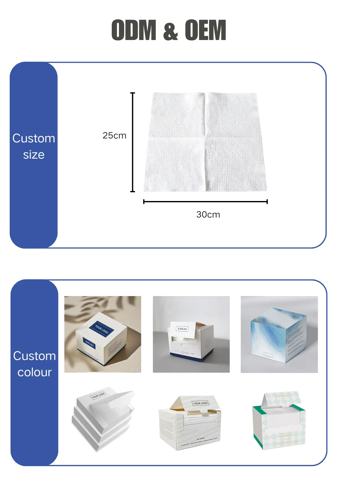 Eco-friendly Biodegradable Cotton Tissues Disposable Facial and Hand ...
