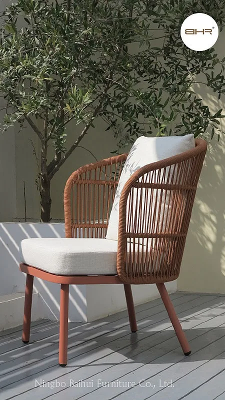 Bhr Modern Rope Chair Patio Furniture Living Room Garden Terrace Chair ...