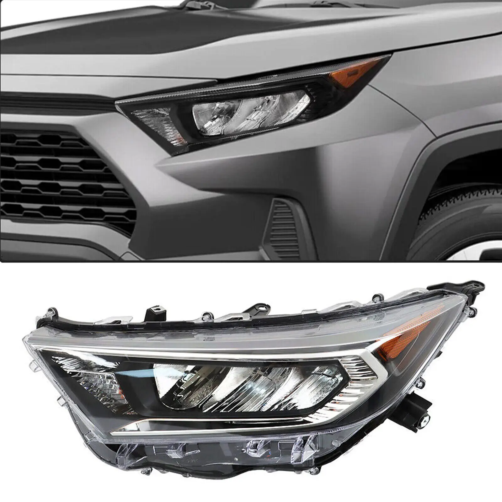 VISHN Headlight Assembly for 2019-2022 Toyota RAV4 Headlight LE XLE ...