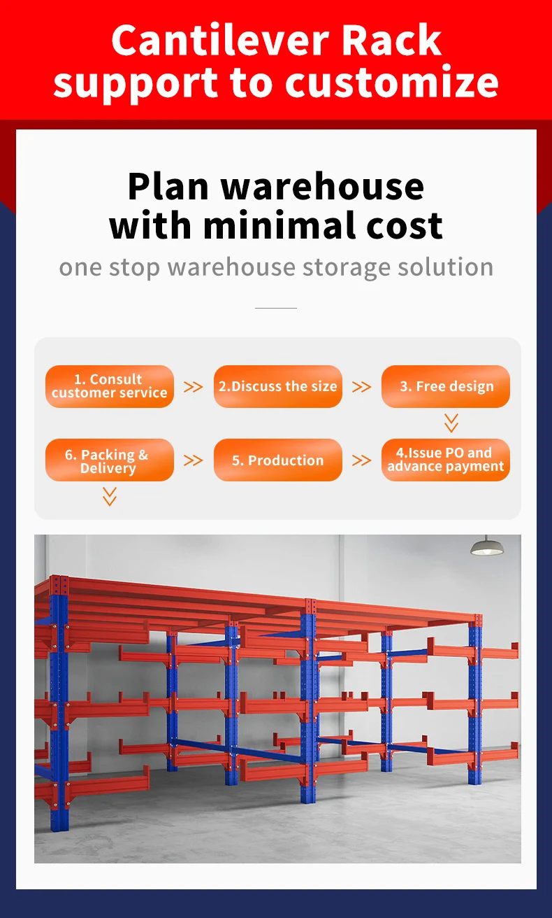 Mracking Customized Industrial Cantilever Shelf Double-sided Heavy Duty ...