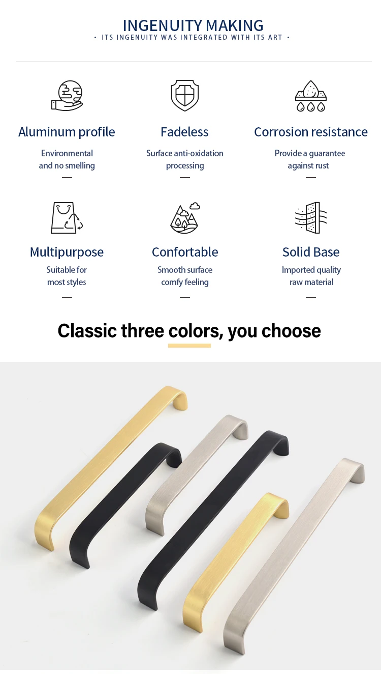 Hardware Products Lever Handle Luxurious Hotel Hall Door Pull Handle ...