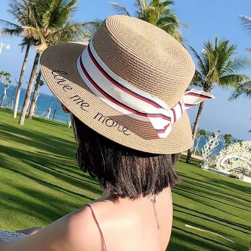 Custom Summer Natural Straw Hat With Logo - Buy Straw Hat,Beach Sun ...
