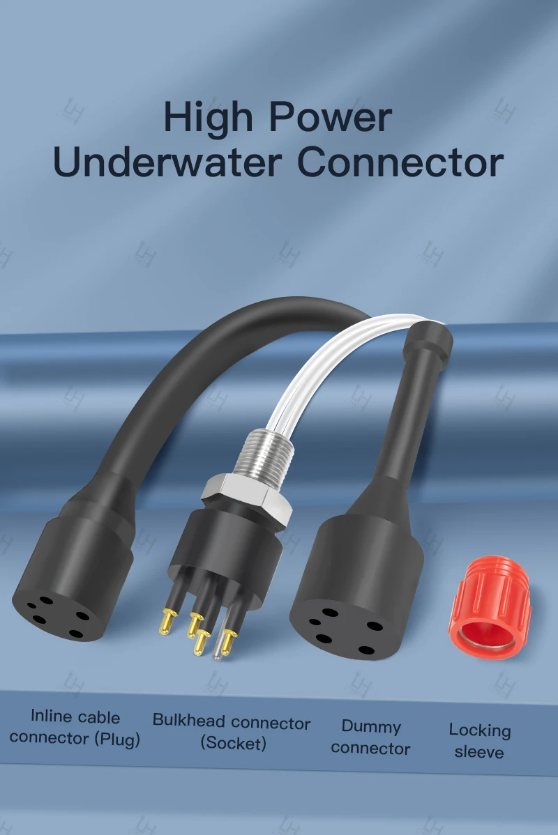 DCB4F Deepwater Bulkhead Connectors Seacon Power Battery 2 Contacts ...