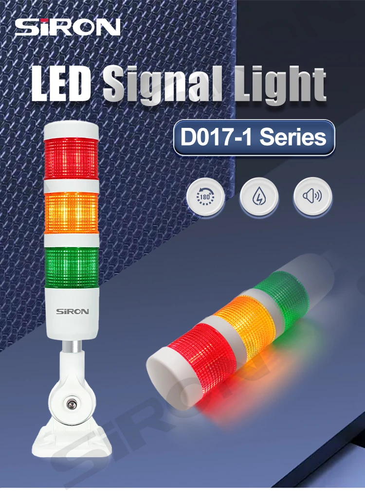 SiRON D017-1 Series 3 Colors Industrial LED Signal Rotatable Stack ...