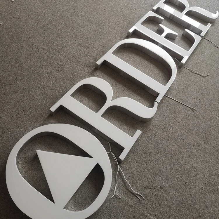 Outdoor Or Indoor Custom Front Backlit Letters 3d Signs Led Epoxy Resin ...