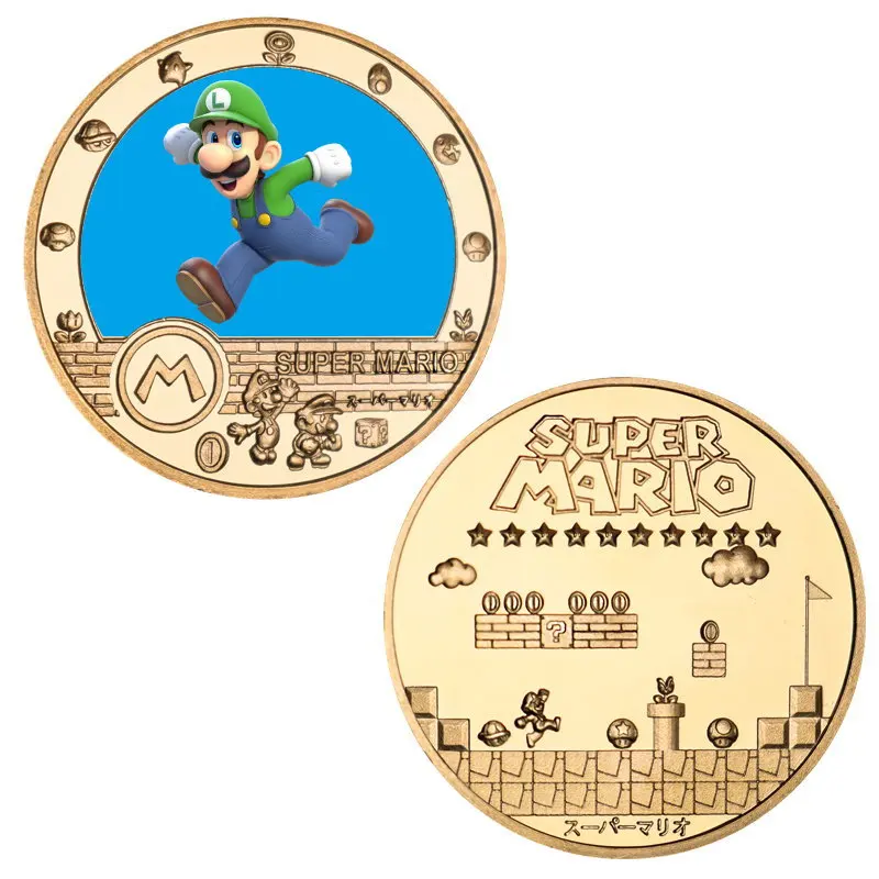 Alibaba.com: Mario Gold Coin 100% hand-polished metal anime souvenir ...