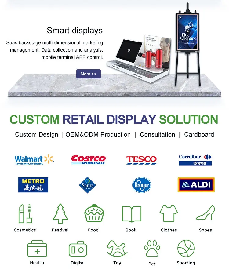 Custom Design Counter Top Display Rack Retail Store Products Food Tool ...